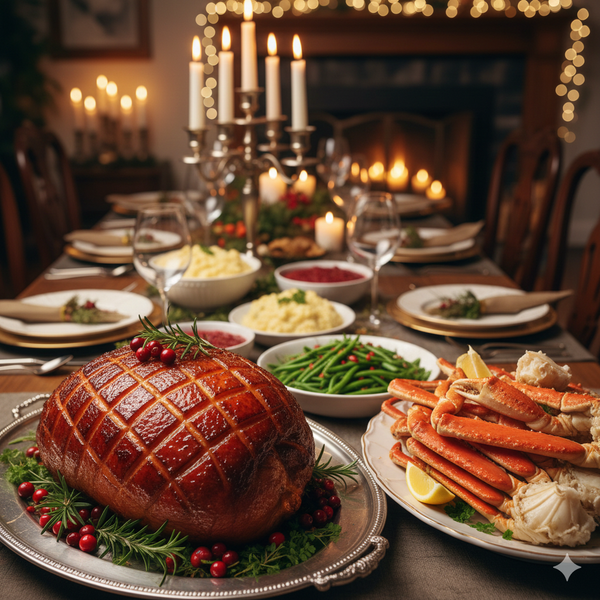 Smoked Ham and 10# Snow Crab Combo - Tanner's Alaskan Seafood